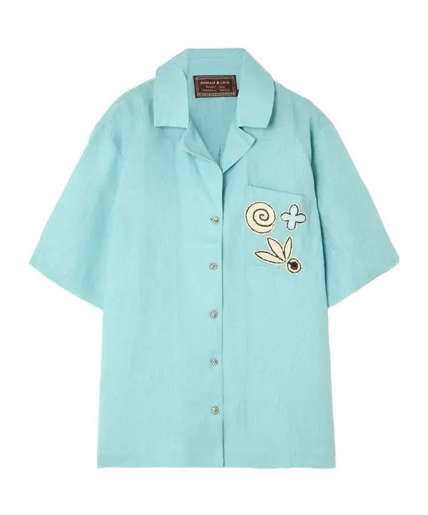 ALEMAIS Azar Embroidered Patch Shirt