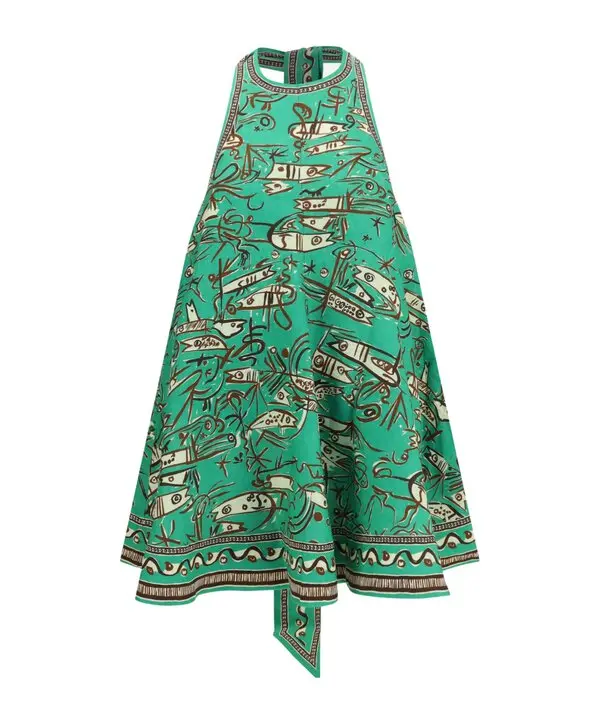 ALEMAIS Fish Sticks Mini Dress
