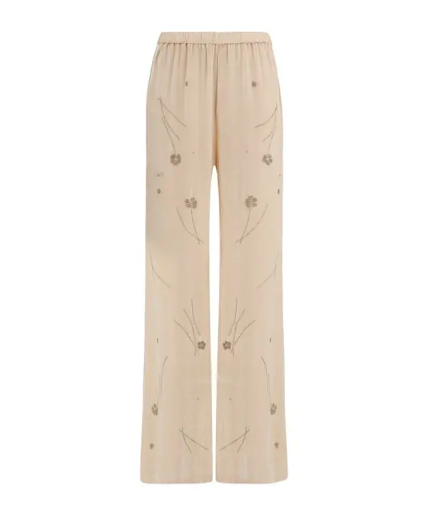 FORTE_FORTE Flared Casual Trousers