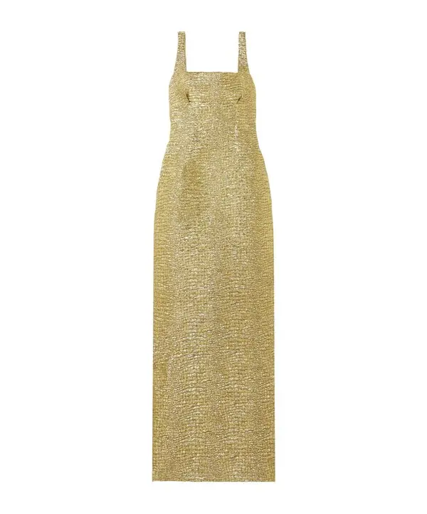 EMILIA WICKSTEAD Metallic Seersucker Gown