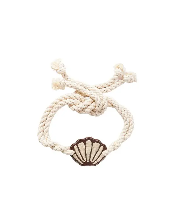 Johanna Ortiz Braided Cord Waist Belt With Leather Trim - Nude