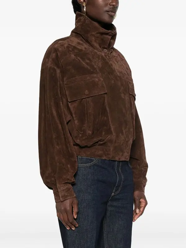 Saint Laurent Jacket In Vintage Split Leather