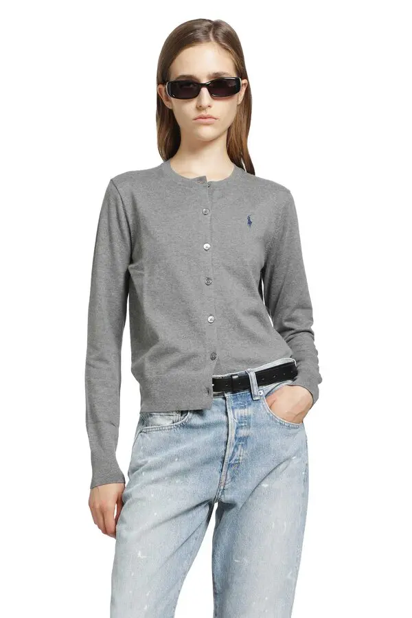 Polo Ralph Lauren Stretch Cotton Blend Crew Neck Cardigan