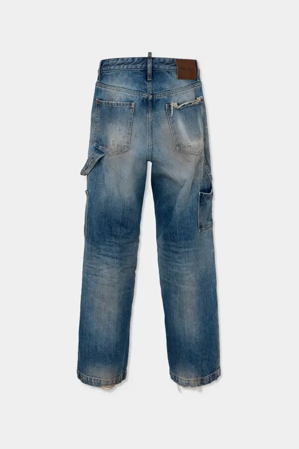 Dsquared2 Grease Monkey Spot Baggy Carpenter Jeans