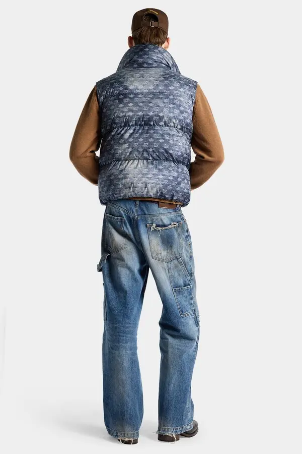 Dsquared2 Grease Monkey Spot Baggy Carpenter Jeans