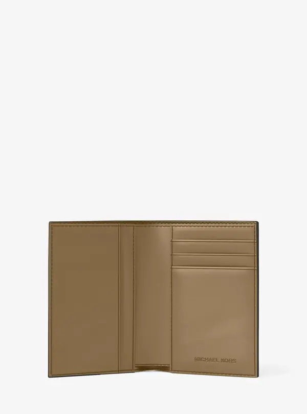 Michael Kors Hudson Signature Logo Folio Card Case - Green