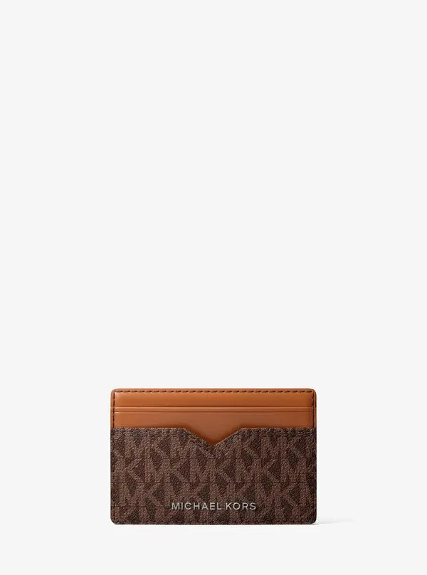 Michael Kors Hudson Signature Logo Card Case - Brown