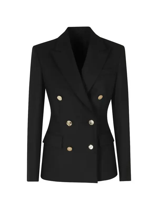 DONDUP Double-breasted Blazer With Gold-tone Accents