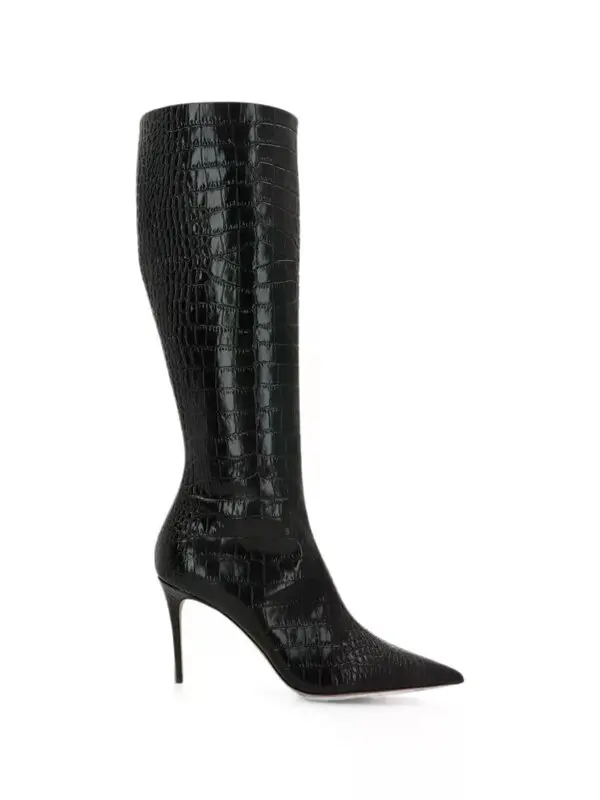 Paris Texas Vera Crocodile-effect Leather Boots