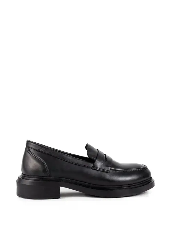 SERGIO MORETTI FIRENZE Leather Penny Loafers