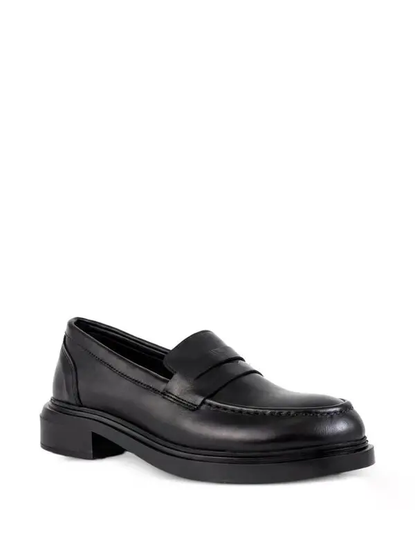 SERGIO MORETTI FIRENZE Leather Penny Loafers