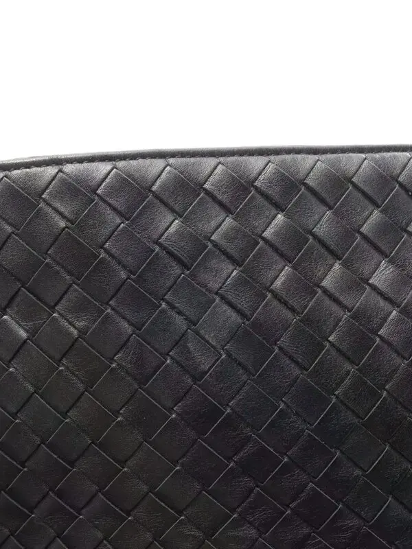 Bottega Veneta 2010s Intrecciato Shoulder Bag - Black