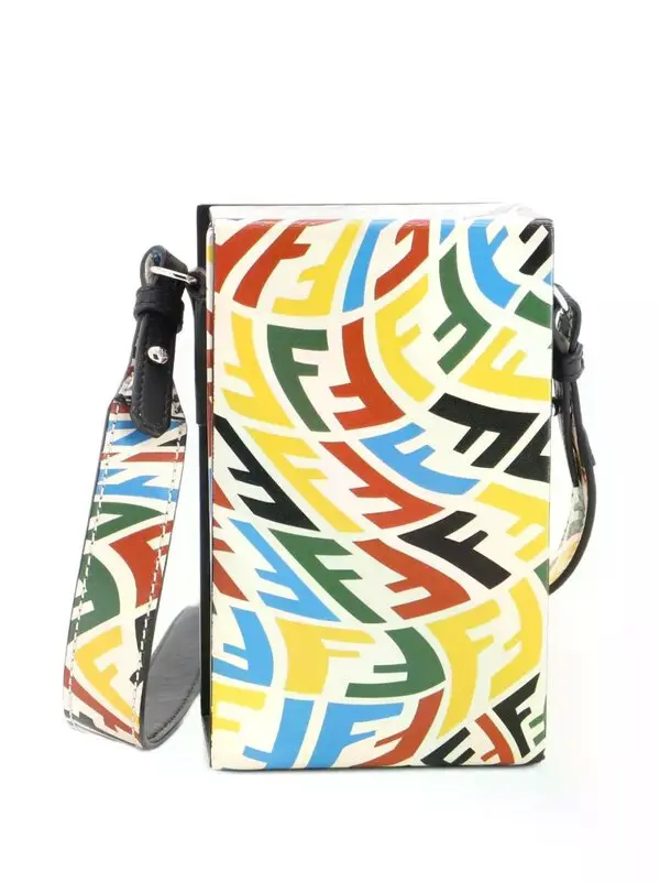 Fendi Vertical Box Bag Vertigo Zucca Leather Crossbody Bag - Multicolour