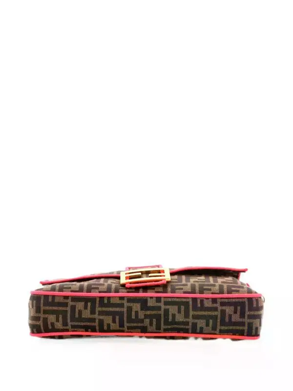 Fendi Baguette Nm Bag Zucca Canvas Large Shoulder Bag