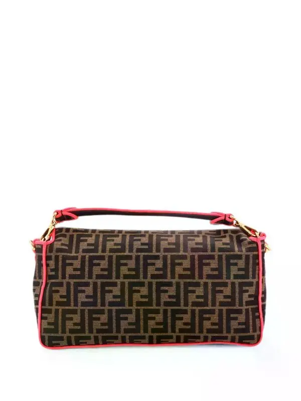 Fendi Baguette Nm Bag Zucca Canvas Large Shoulder Bag