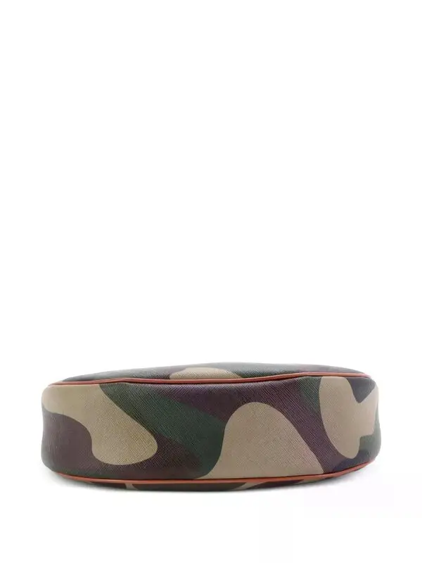 Celine Ava Bag Camouflage Coated Canvas Hobo Bag - Green