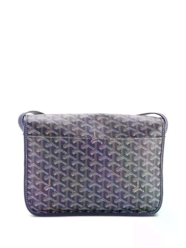 Goyard Belvedere Messenger Bag In Coated Canvas Mm - Blue