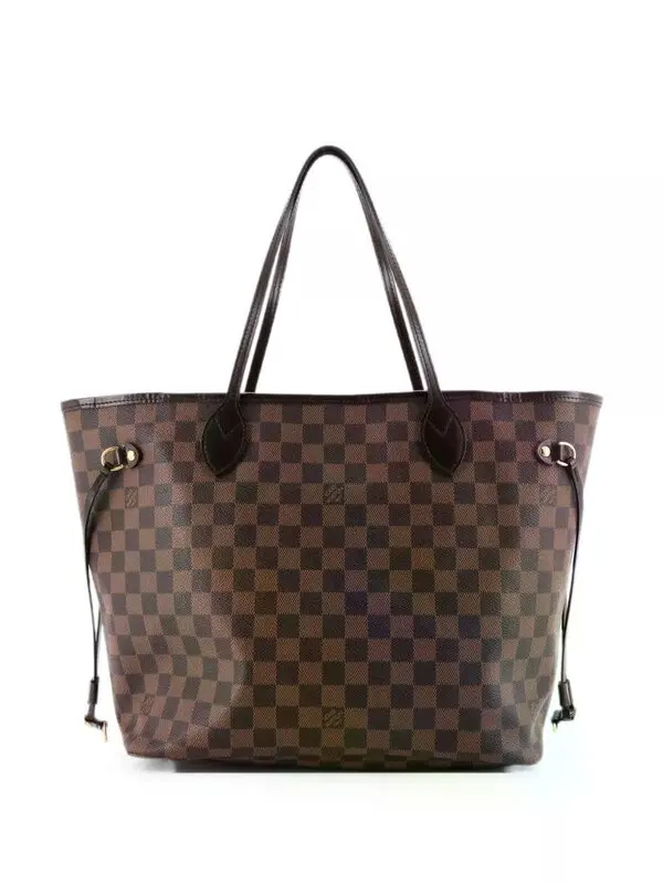 LOUIS VUITTON Damier Neverfull Tote Bag - Brown