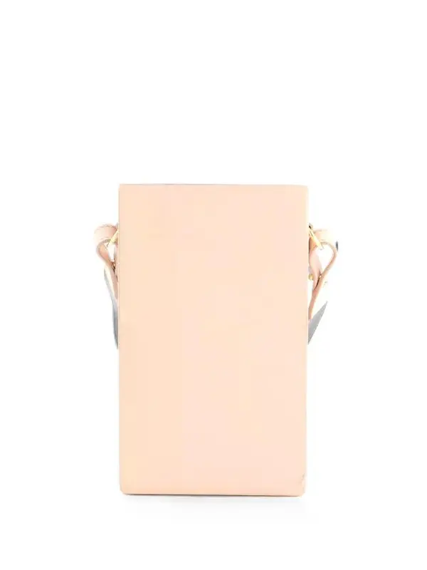 Fendi Logo Vertical Box Leather Crossbody Bag