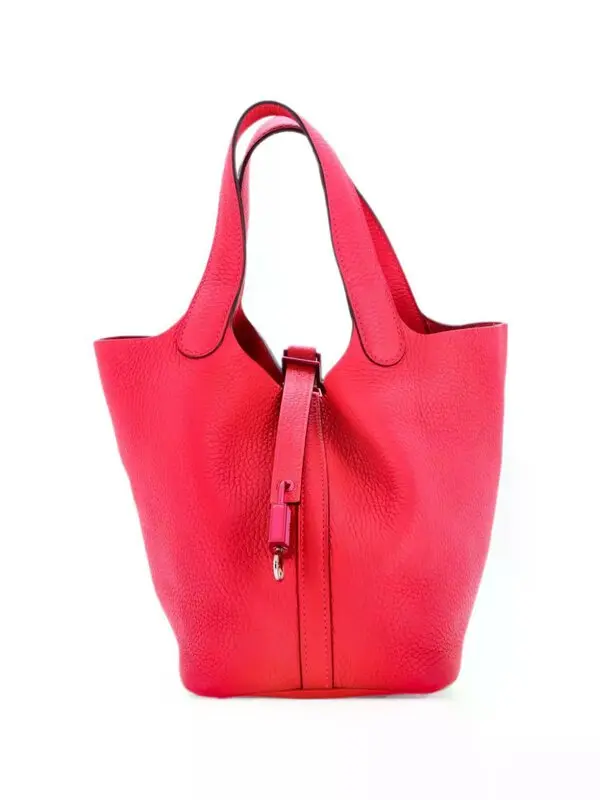 Hermès Monochrome Picotin Lock Bag Clemence Pm Bucket Bag