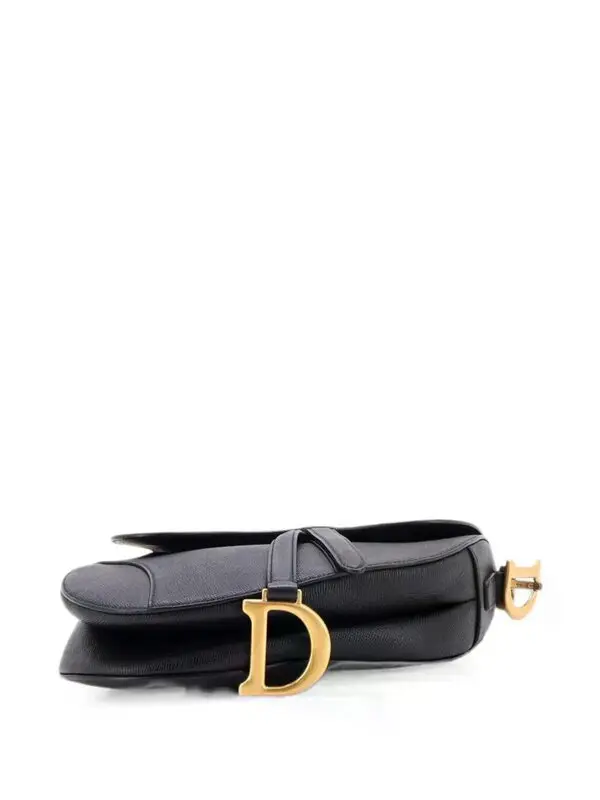 Dior Saddle Handbag With Strap Leather Medium Shoulder Bag