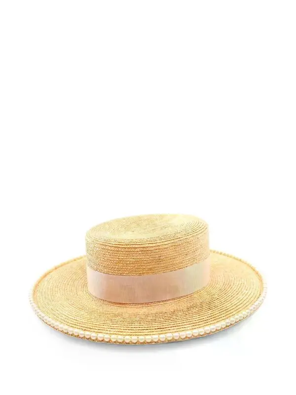 Gucci Straw Hat With Crystal Embellishment