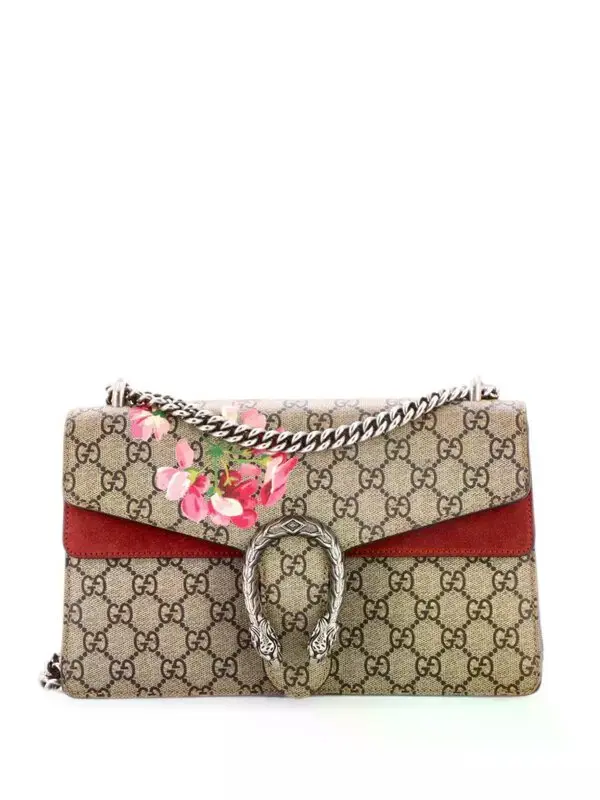 Gucci Dionysus Blooms Print Gg Coated Canvas Small Shoulder Bag - Brown