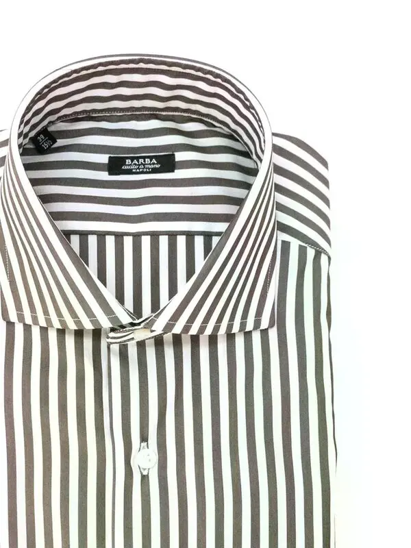 BARBA NAPOLI Striped-pattern Spread-collar Shirt