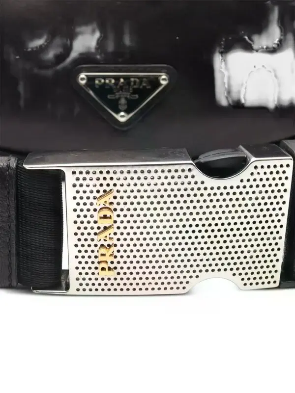 Prada 2010s Enamelled Triangle-logo Belt Bag