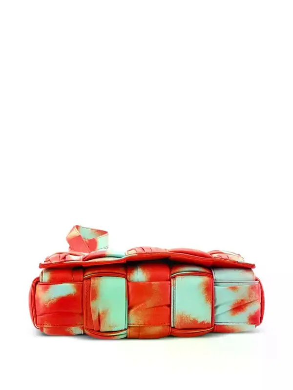 Bottega Veneta Cassette Maxi Intrecciato Tie Dye Plisse Leather Crossbody Bag