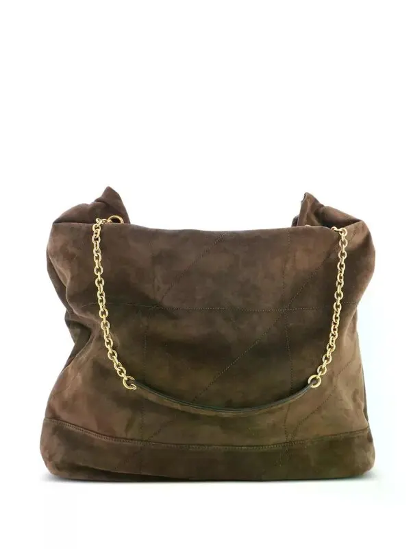 Saint Laurent Jamie 4.3 Pochon Quilted Suede Large Shoulder Bag - Brown