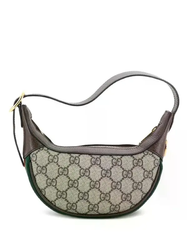 Gucci Ophidia Gg Coated Canvas Mini Hobo Bag - Brown