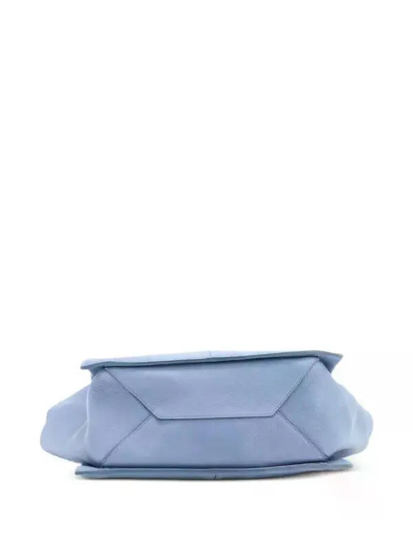 Celine Tri-fold Grained Calfskin Small Shoulder Bag - Blue