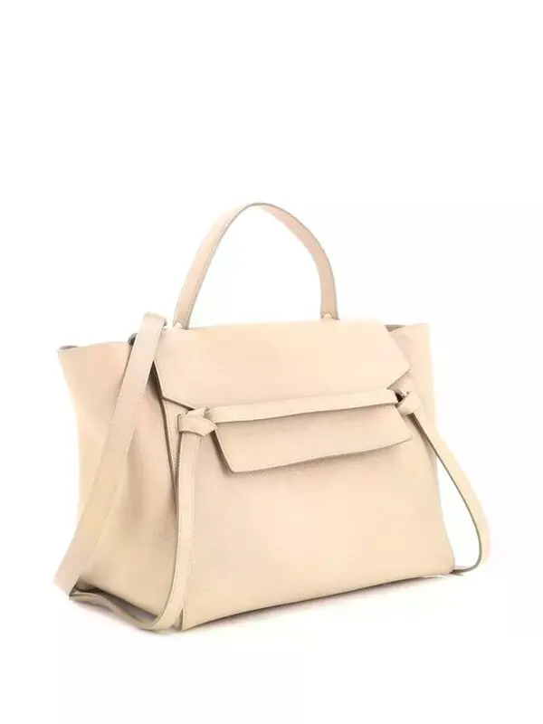 Celine Belt Bag Textured Leather Mini Shoulder Bag - Neutrals