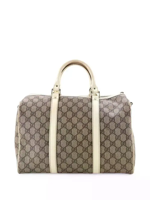 Gucci Joy Boston Bag Gg Coated Canvas Medium Satchel