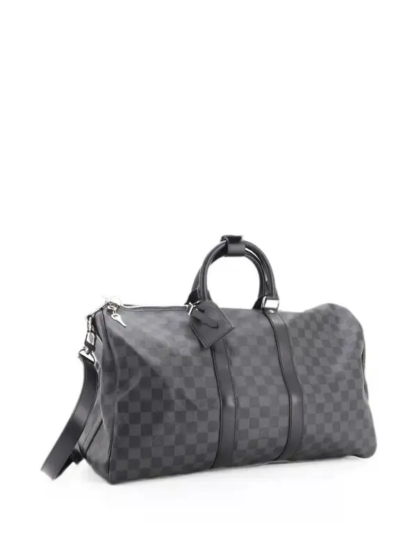 LOUIS VUITTON Keepall Bandouliere Damier Graphite 45 Travel Bag