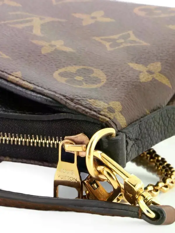LOUIS VUITTON Pallas Monogram Canvas With Leather Clutch Bag