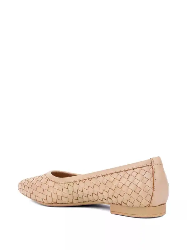 SERGIO MORETTI FIRENZE Woven Leather Ballet Flats
