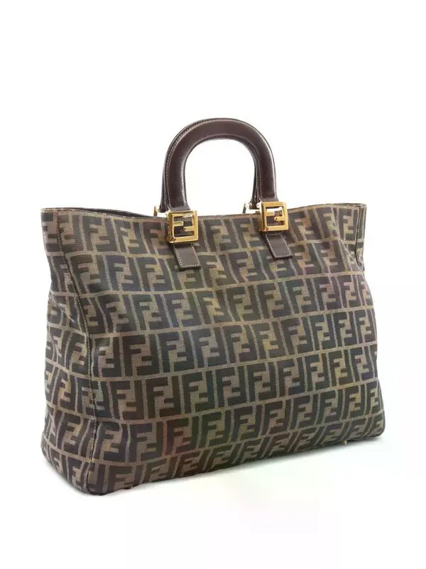 Fendi 2010s Zucca Tote Bag - Brown