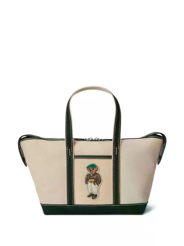 Polo Ralph Lauren Bear-embroidered Tote Bag