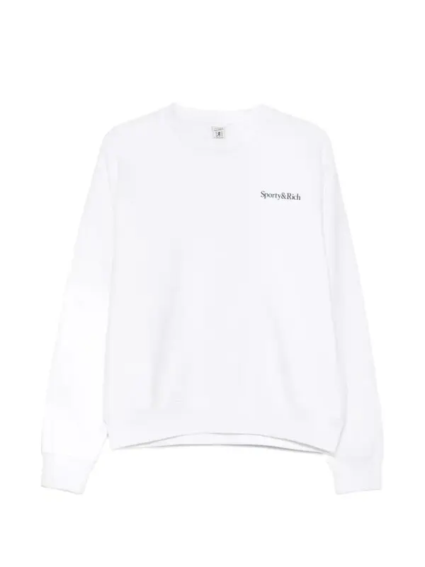 SPORTY & RICH Play Tennis Logo-print Sweatshirt - White
