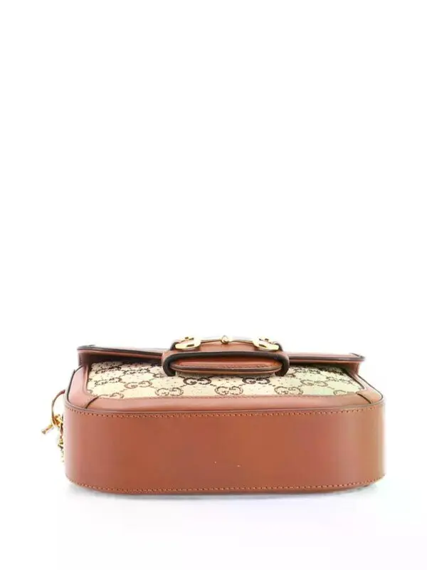 Gucci Horsebit 1955 Crystal Embellished Gg Canvas Mini Shoulder Bag