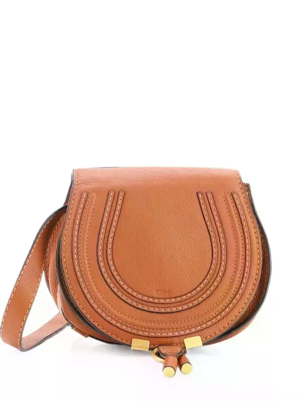 Chloé Marcie Leather Small Crossbody Bag - Brown