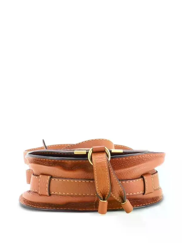 Chloé Marcie Leather Small Crossbody Bag - Brown