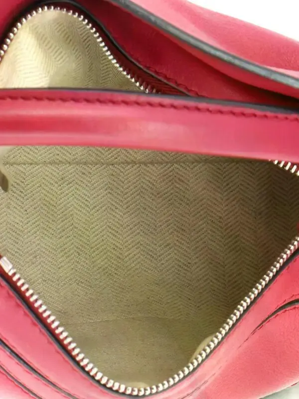 Loewe Puzzle Bag Leather Mini Crossbody Bag - Red