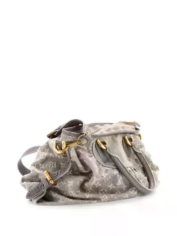 LOUIS VUITTON Neo Cabby Handbag Denim Gm Satchel - Grey