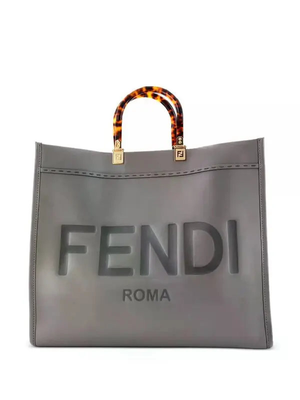 Fendi Sunshine Shopper Large Tote Bag - Green