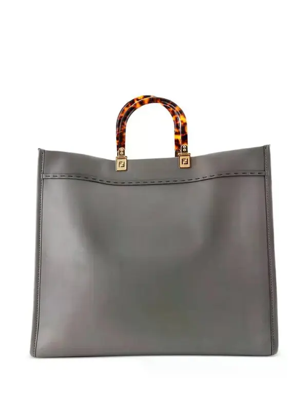 Fendi Sunshine Shopper Large Tote Bag - Green