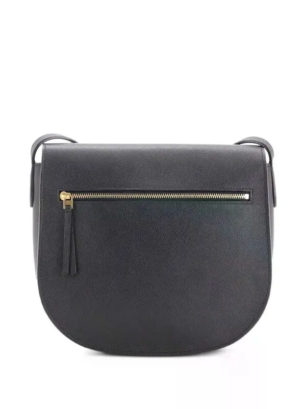 Celine Trotteur Grainy Leather Medium Crossbody Bag - Black