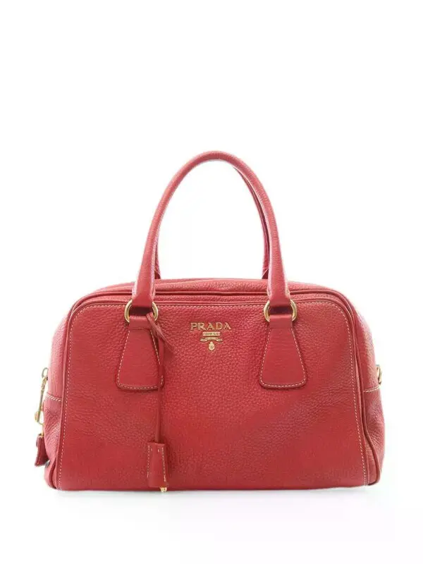 Prada 2010s Mini Logo-plaque Tote Bag